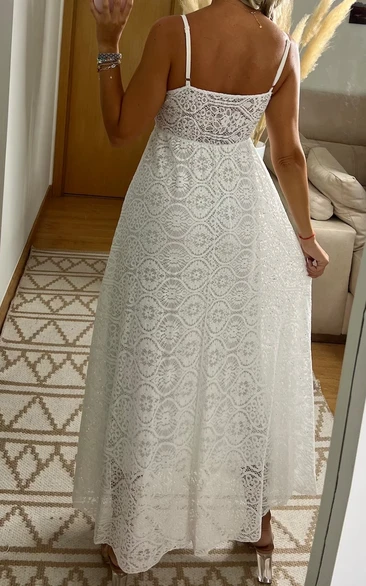 Summer Country Beach A-Line Boho Lace Maxi Wedding Dress Summer Country Beach A-Line Boho Lace Maxi Wedding Dress